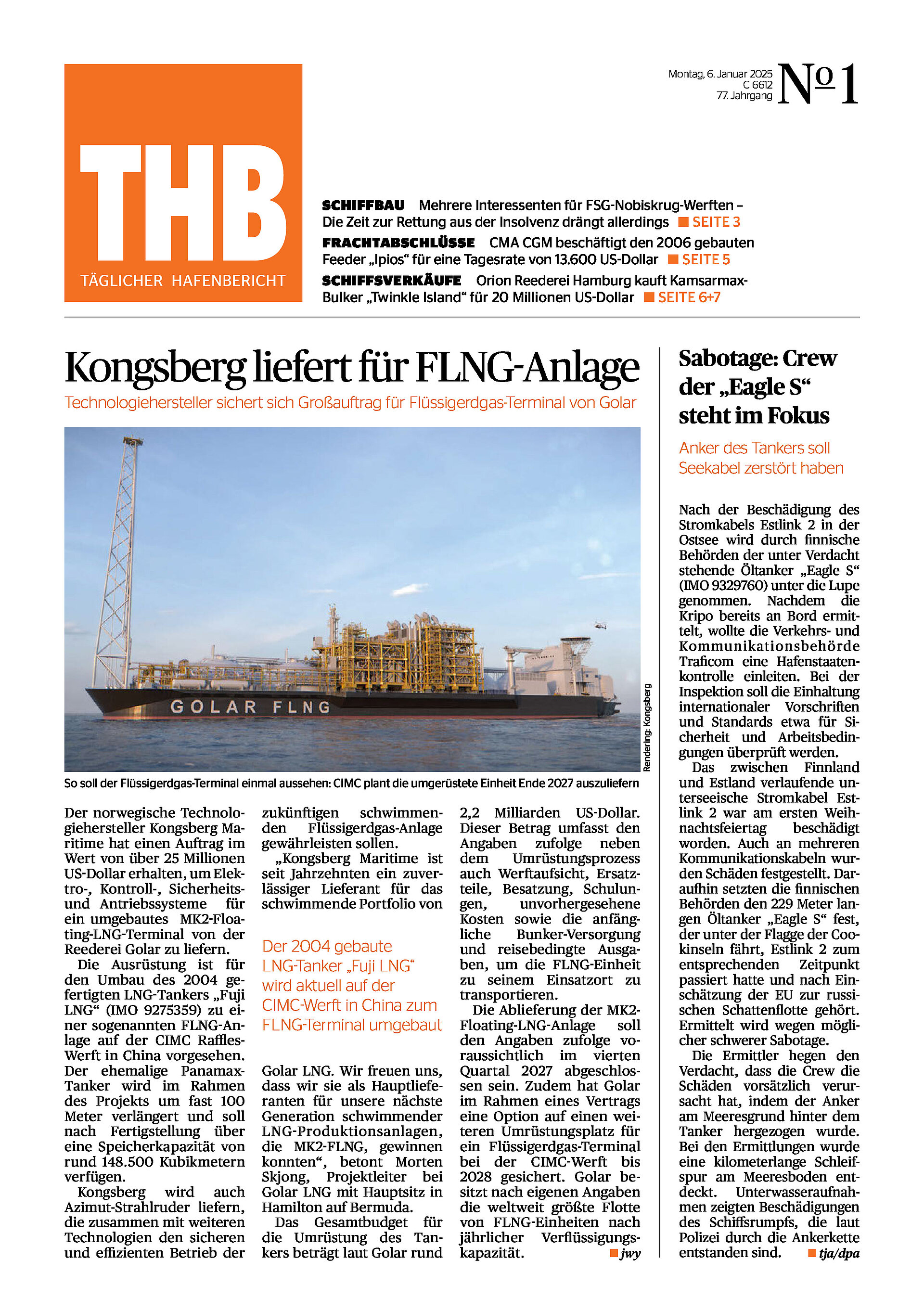 THB - Täglicher Hafenbericht - THB
